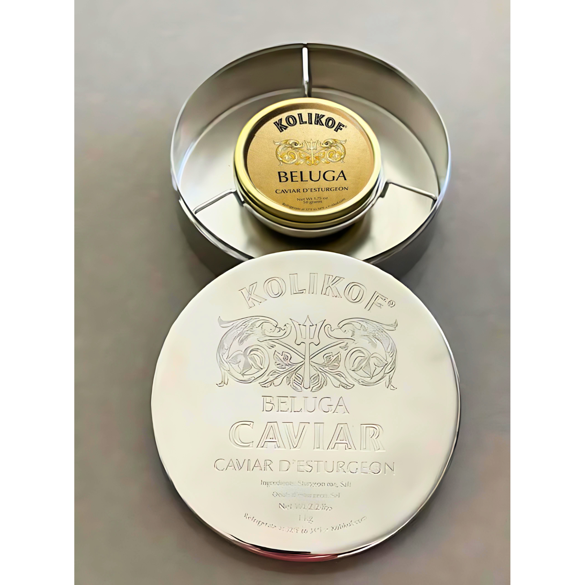 Silver Beluga Caviar Tin Container Gift (28g - 1kg Caviar Tins ...